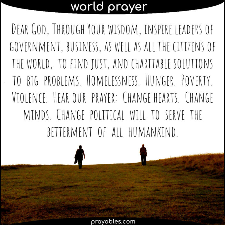 Prayer: World Prayer - Prayables