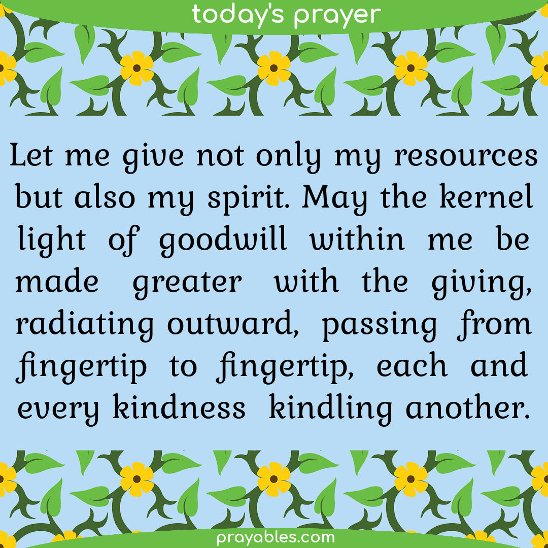 Prayer: Kindness Kindling - Prayables