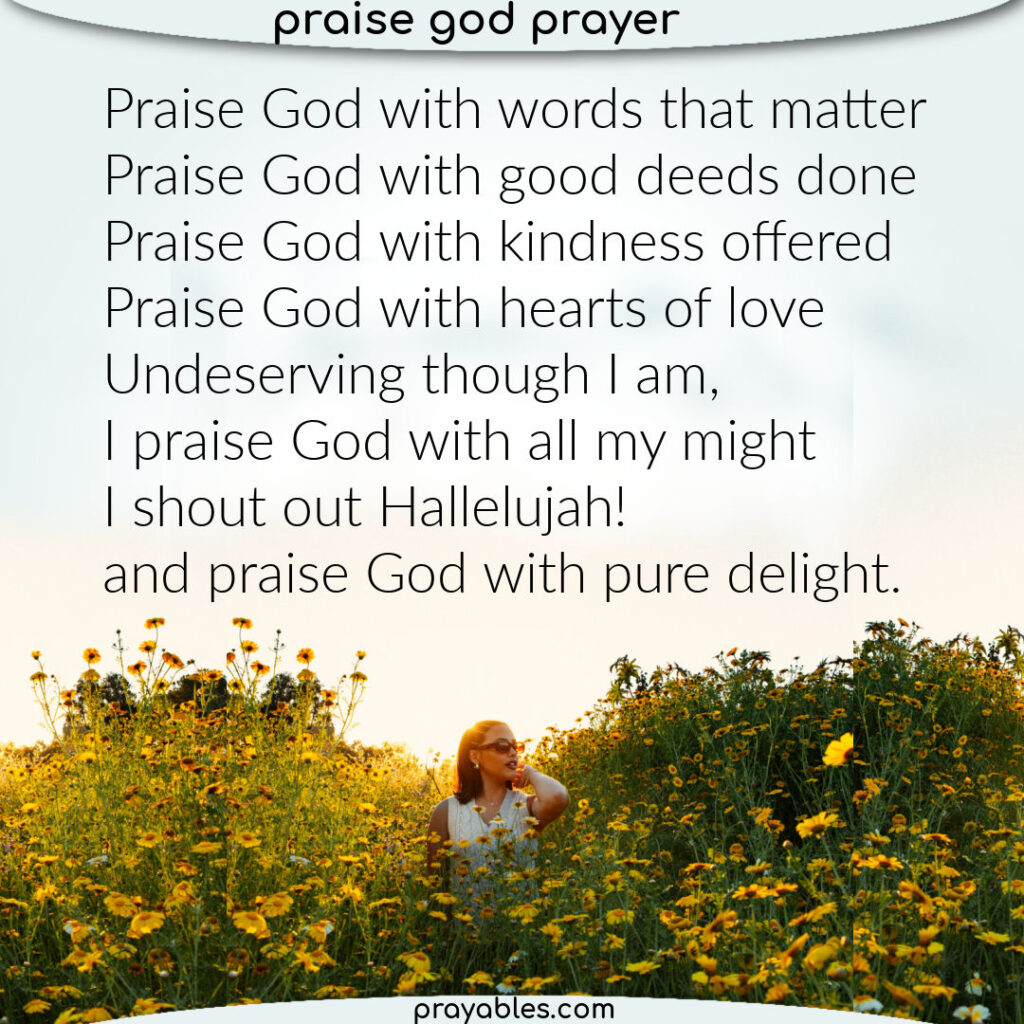 Prayer Praise God With Prayables