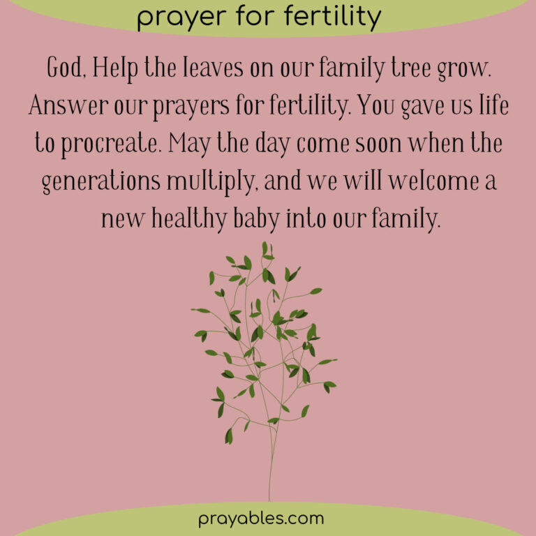 Prayer: for Fertility - Prayables