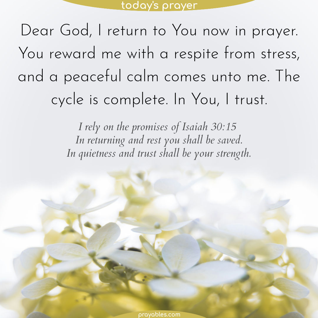 Prayer: Return in Prayer - Prayables