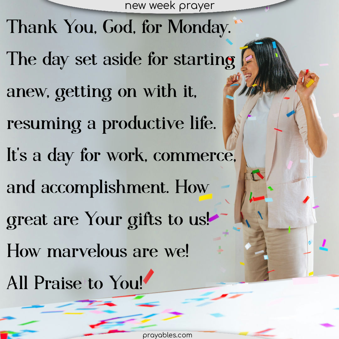 Monday Morning Work Prayer
