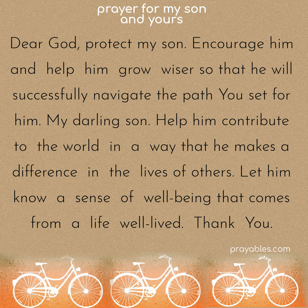 Prayer: For My Son and Yours - Prayables