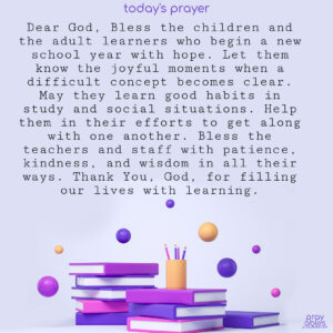 Prayer: Lives Filled With Learning - Prayables