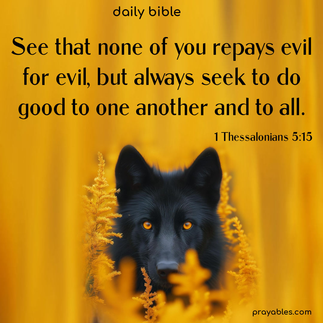 Bible: 1 Thessalonians 5:15 - Prayables