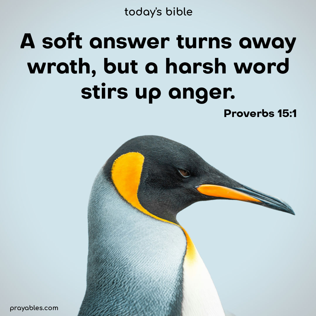 Bible: Proverbs 15:1 - Prayables