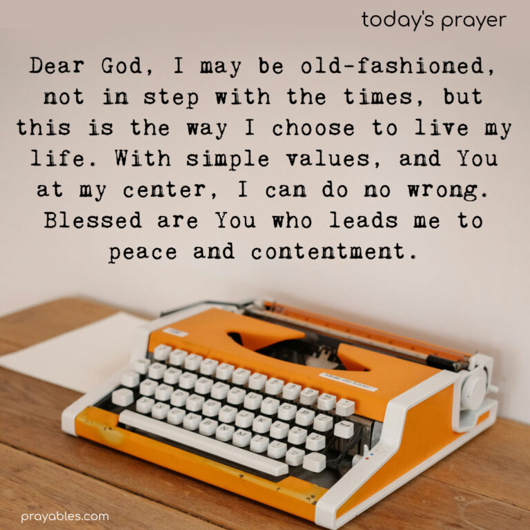 Prayer: Old-Fashioned Values - Prayables