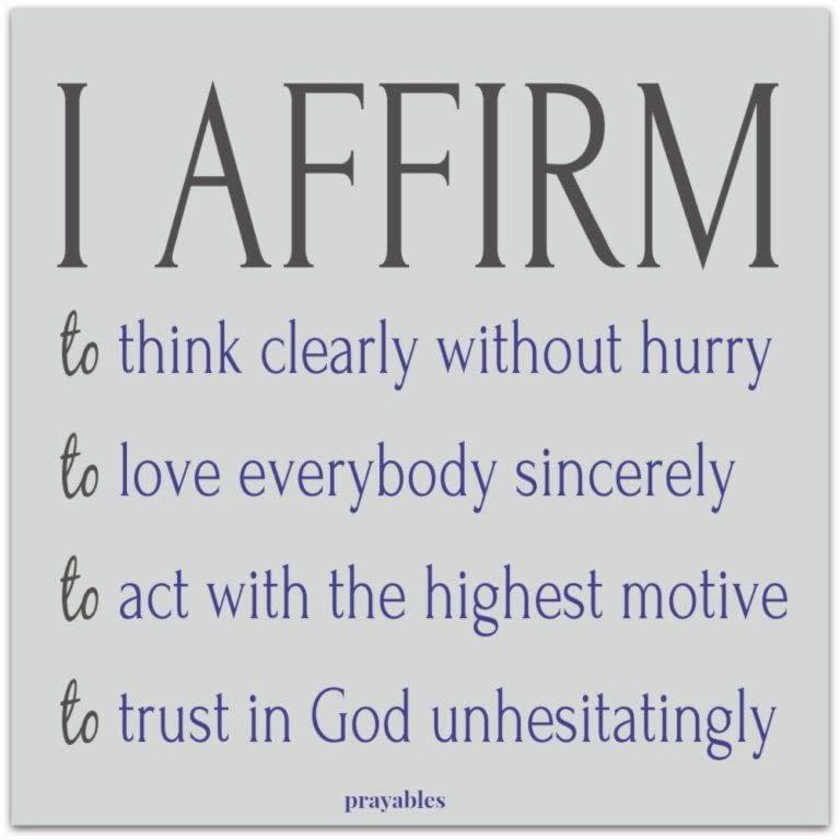 Affirmation: I Affirm – Prayables