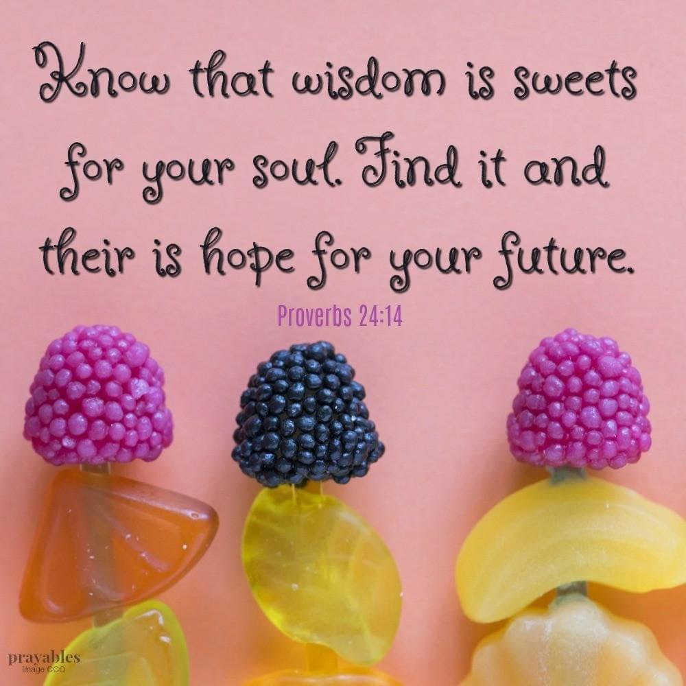 Bible Proverbs 24 14 Prayables