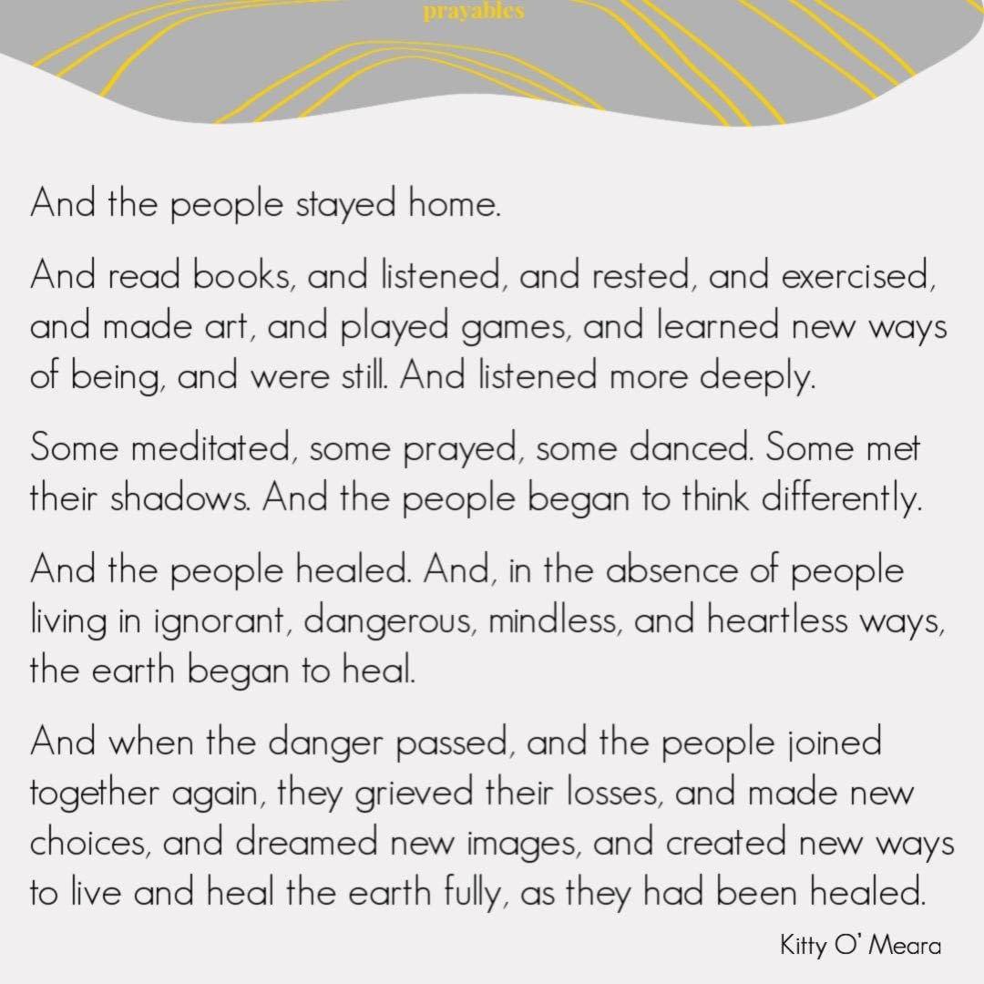 Poem: And the People Stayed Home - Prayables