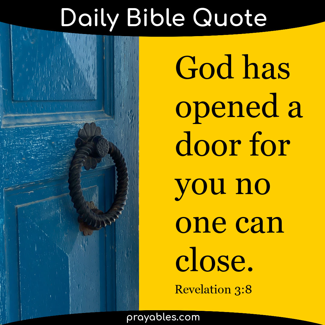 Bible: Revelation 3:8 - Prayables