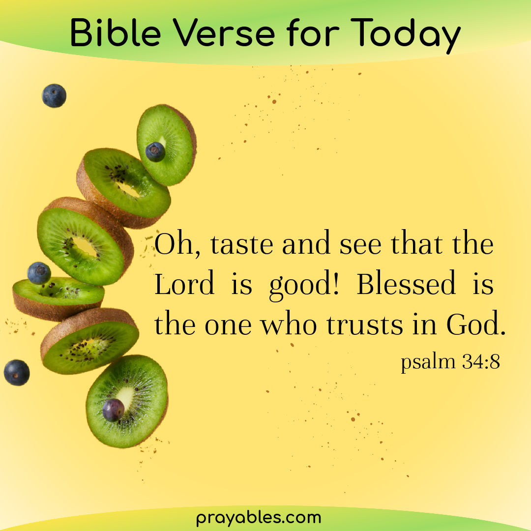 Bible Psalm 34 8 Prayables
