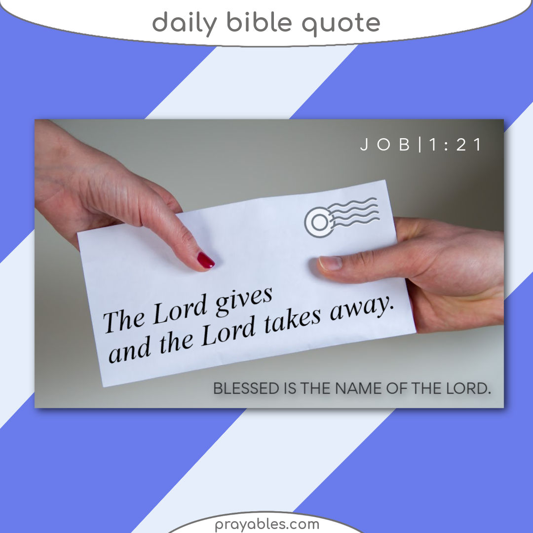 Bible: Job 1:21 - Prayables