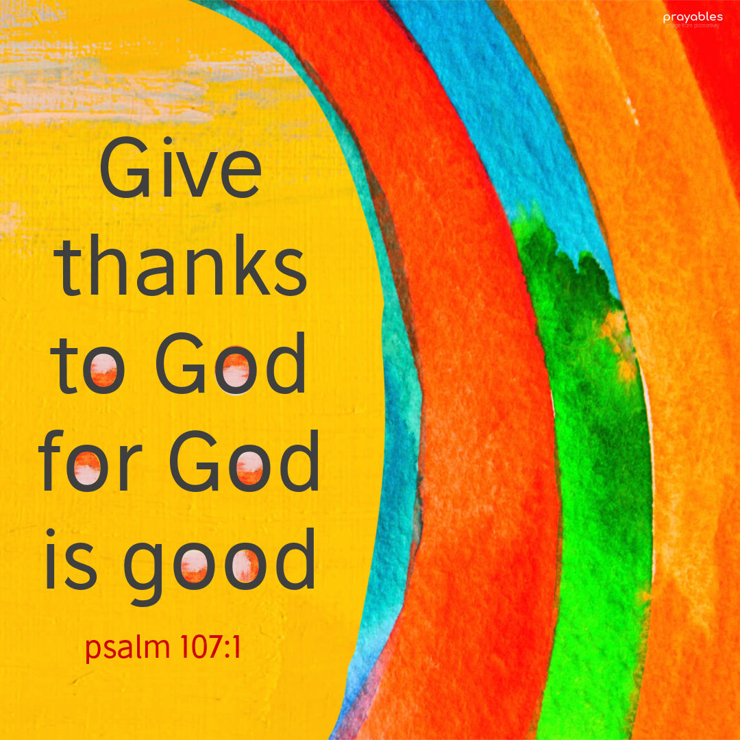 Bible Psalm 107 1 Prayables