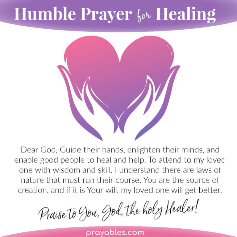 Prayer: Humble Healing - Prayables