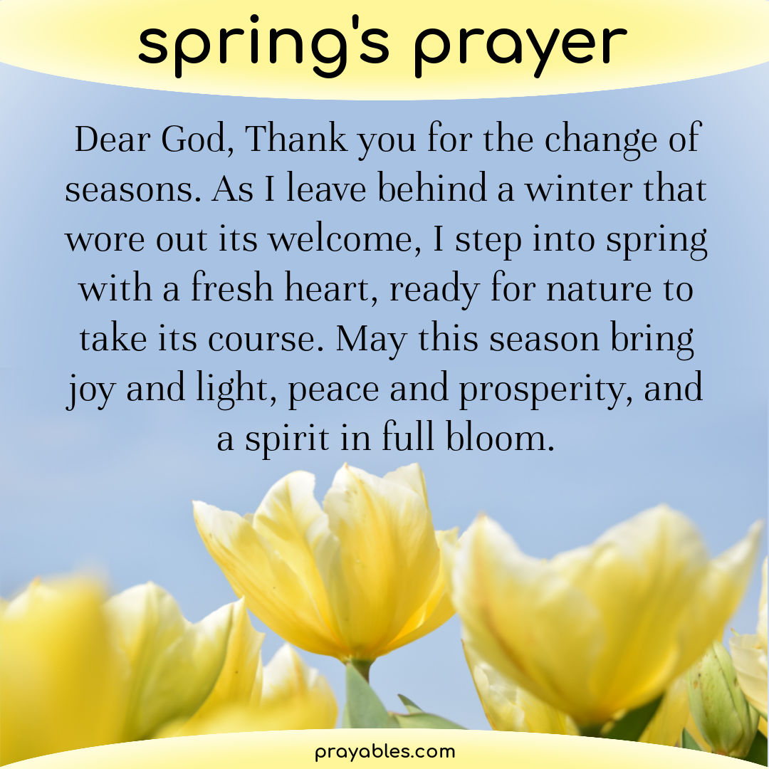 Prayer: Spring is Here - Prayables