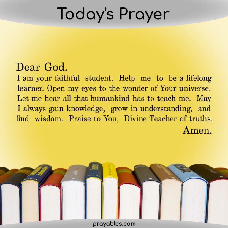 Prayer: Faithful Student - Prayables