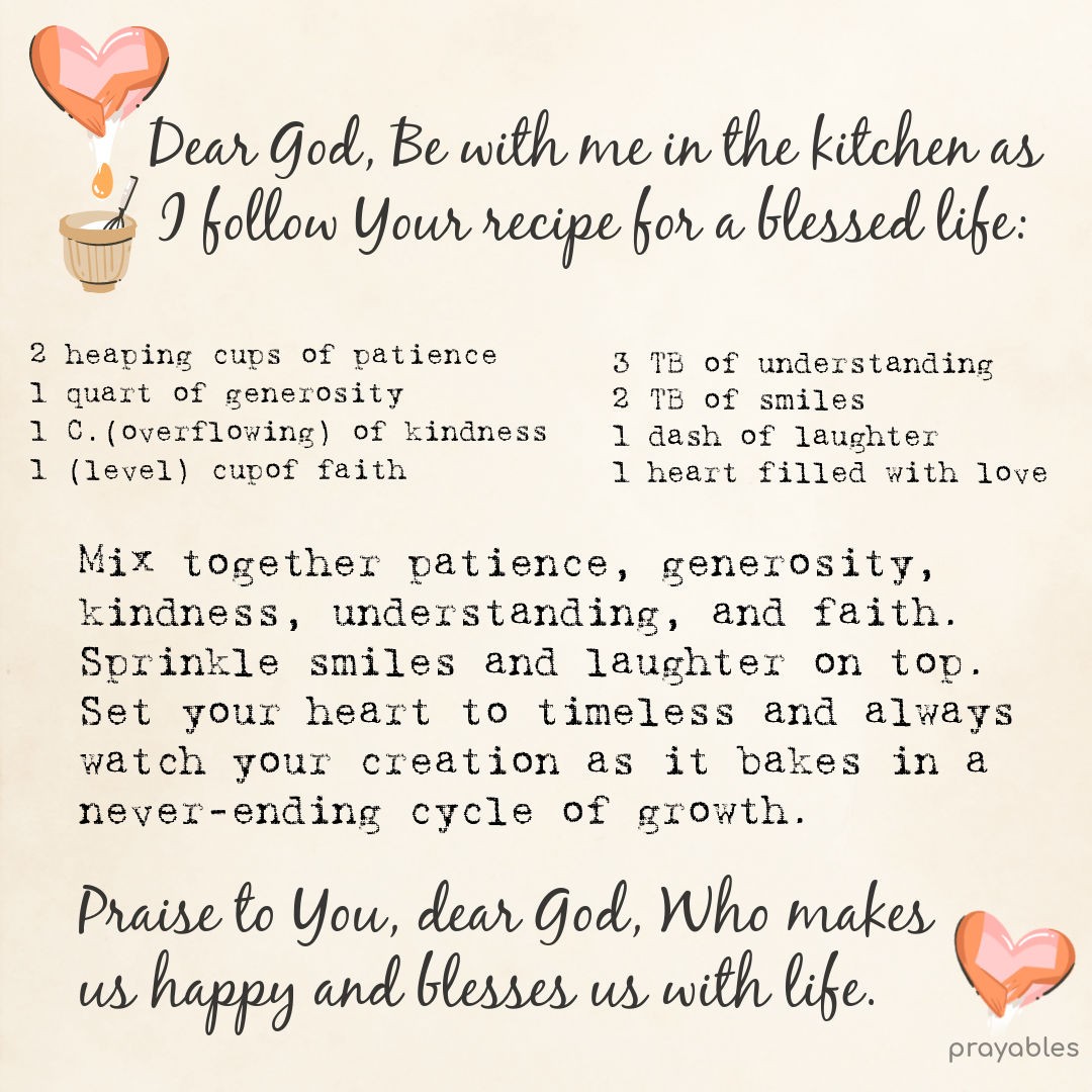 Prayer: Recipe for Life - Prayables